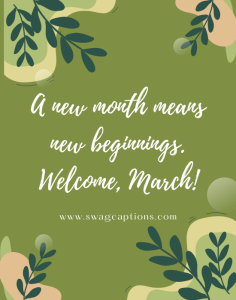 March Captions And Quotes For Instagram