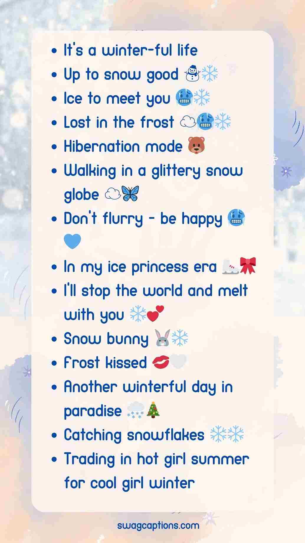 100+ Best Snow Captions To Celebrate The Chill Season - 2026